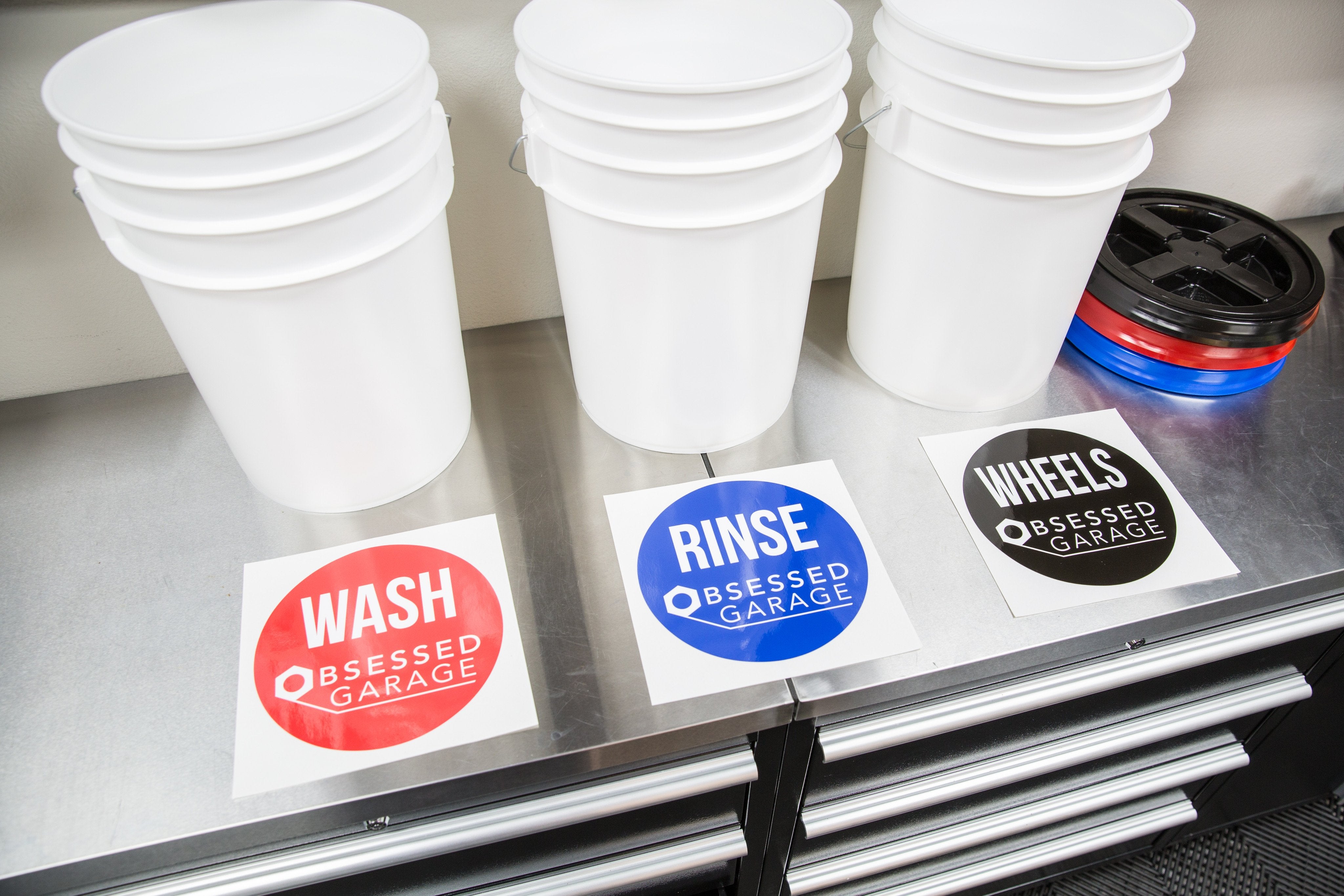 9 Inch Bucket Vinyl Labels for Easy Identification of Rinse and Wash ...