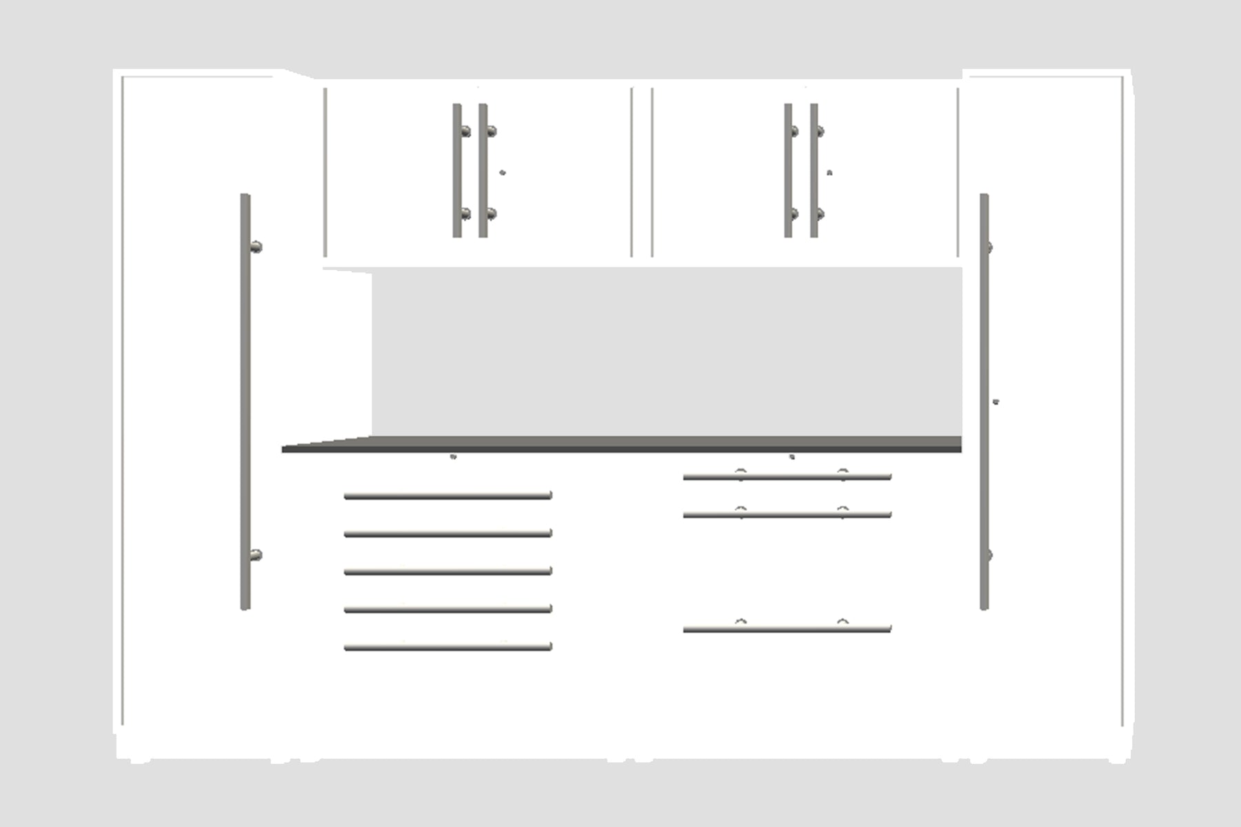 ProSlat LUX Preconfigured Cabinet Array for an Upscale Garage Storage ...