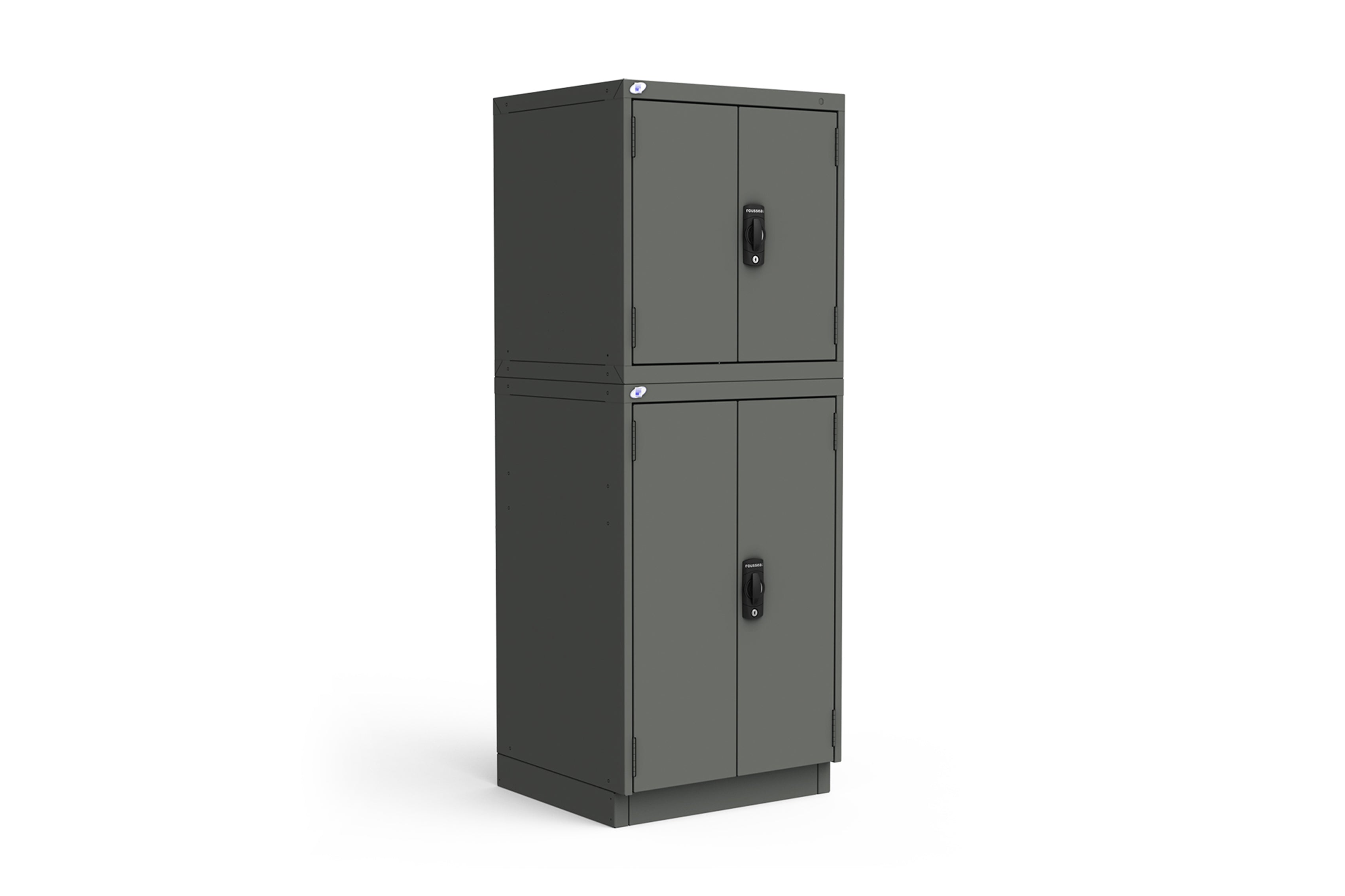 Rousseau Stacked Asymmetric Locker Cabinet – Obsessed Garage
