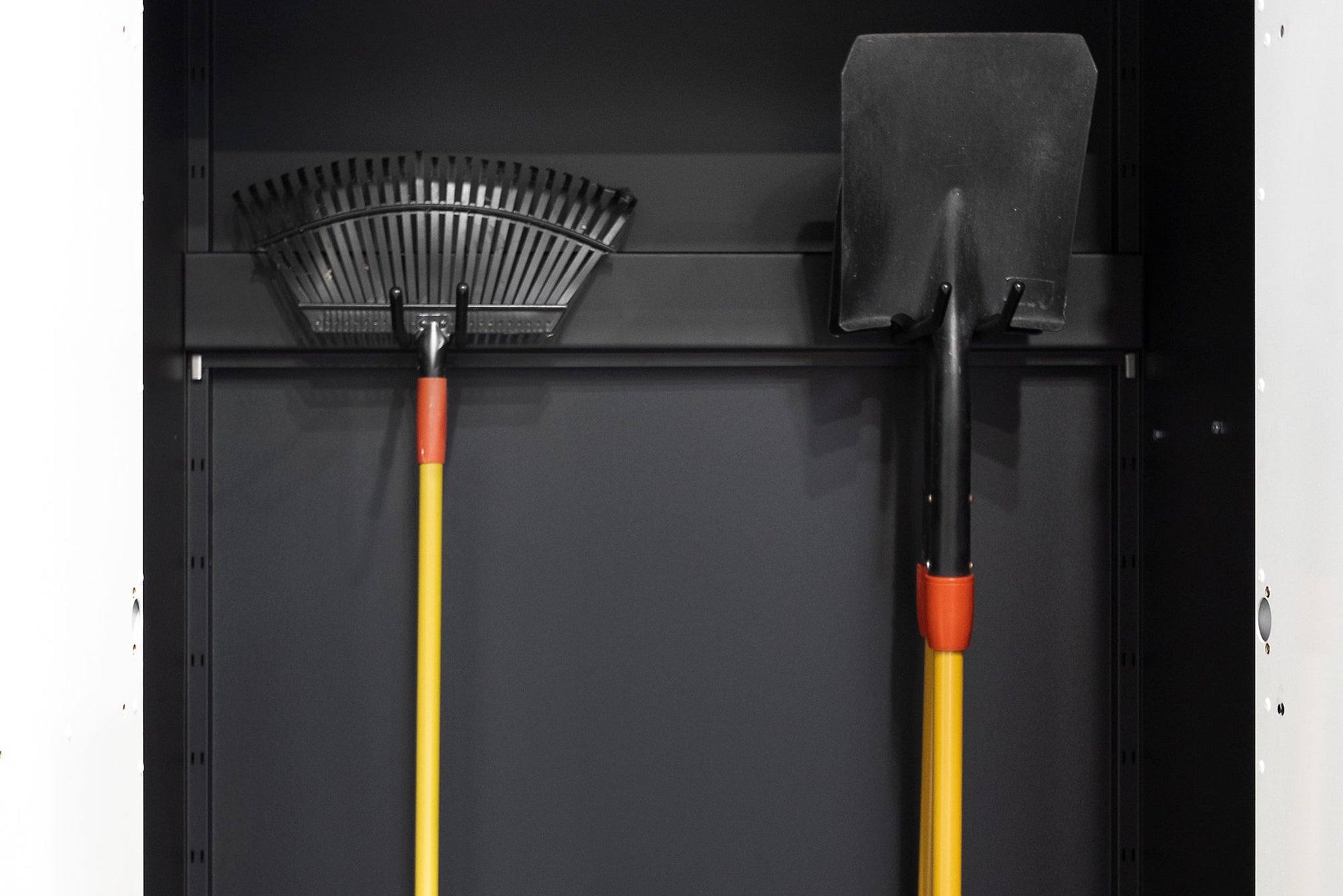 ProSlat Utility Bar for Locker Cabinets - Store Brooms, Rakes, Mops ...