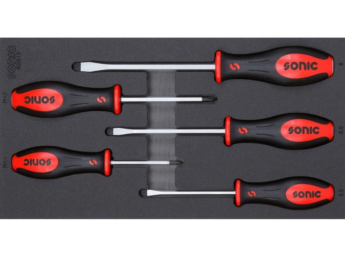 Sonic Foam System - Go-Through Screwdriver Set - 5 Pieces - 1/3 (Small ...