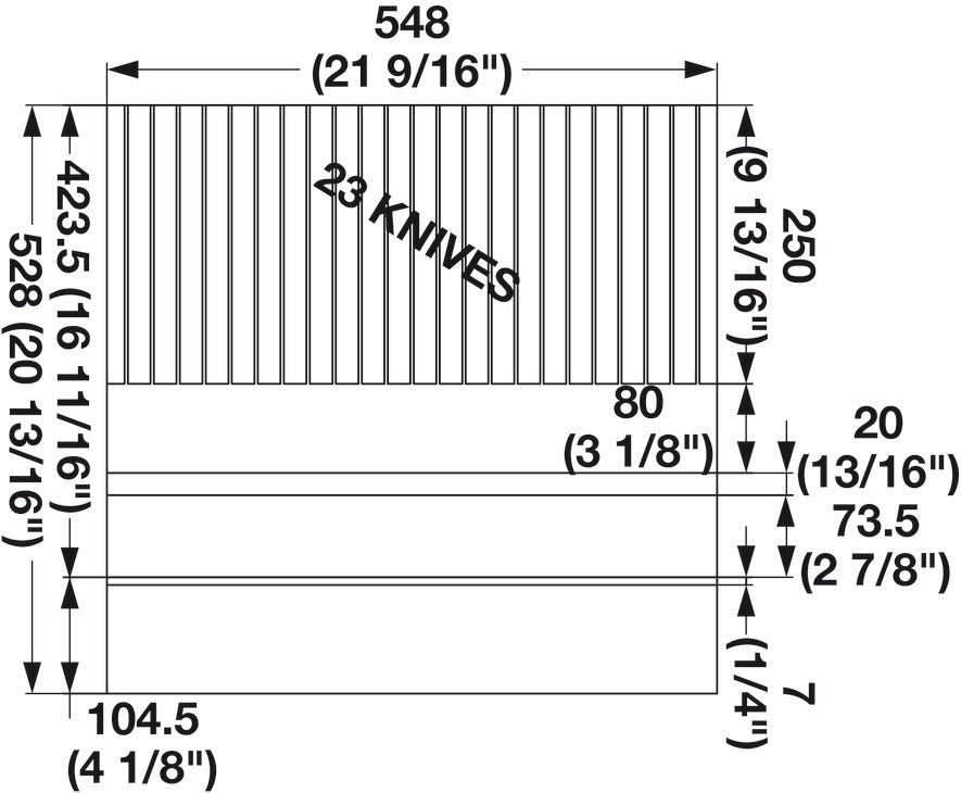 Hafele Fineline Knife Holder Insert Organizes Knives for Easy Access ...